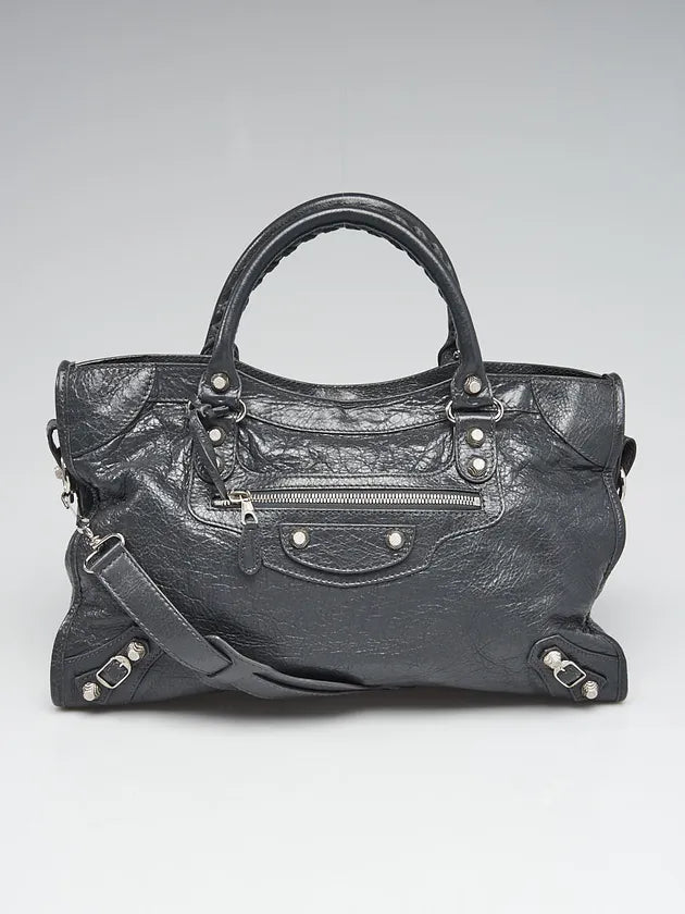 CLASSIC MEDIUM CITY BAG IN GREY – BEQU